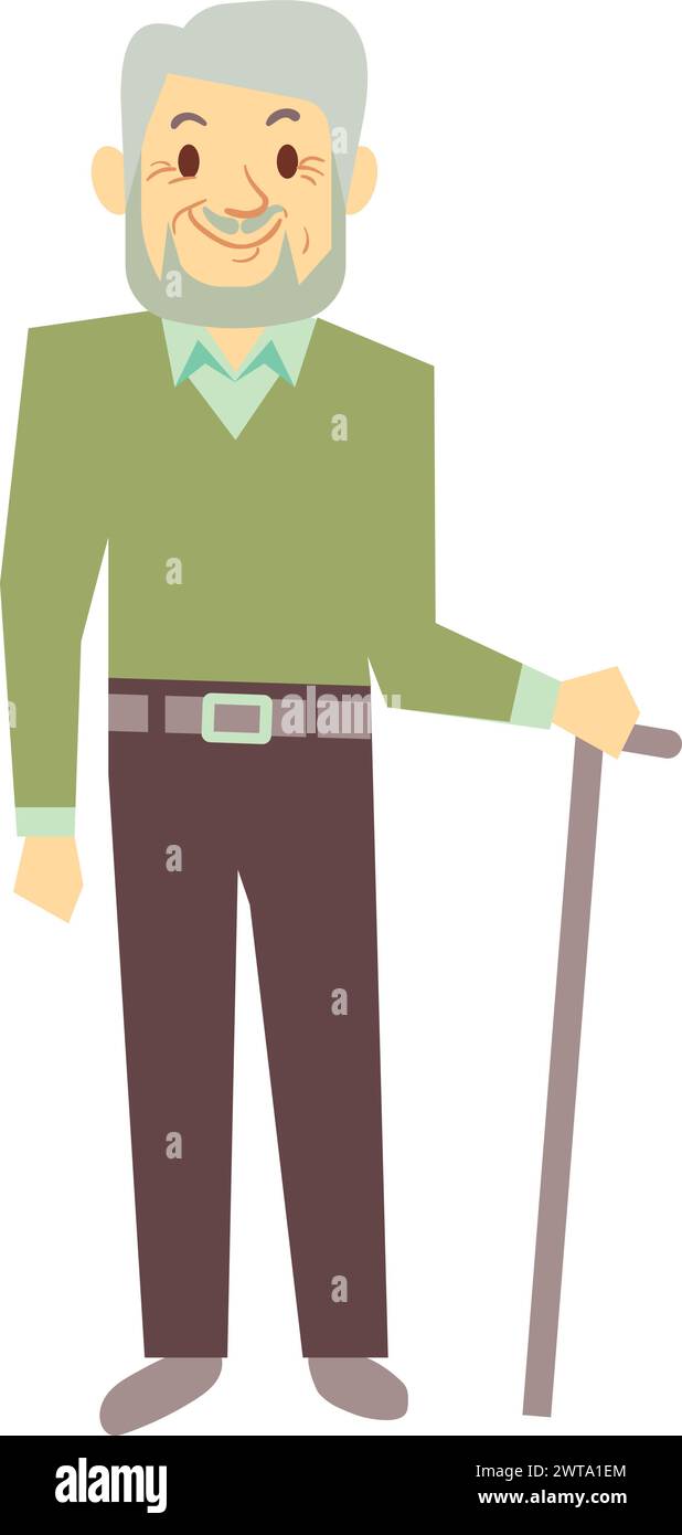 Cartoon elderly man Cut Out Stock Images & Pictures - Alamy