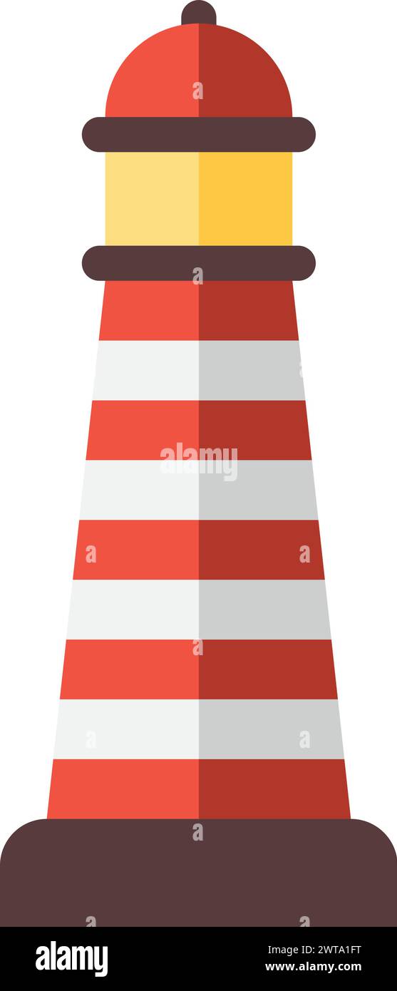 Lighthouse color icon. Landmark symbol. Coast tower Stock Vector Image ...
