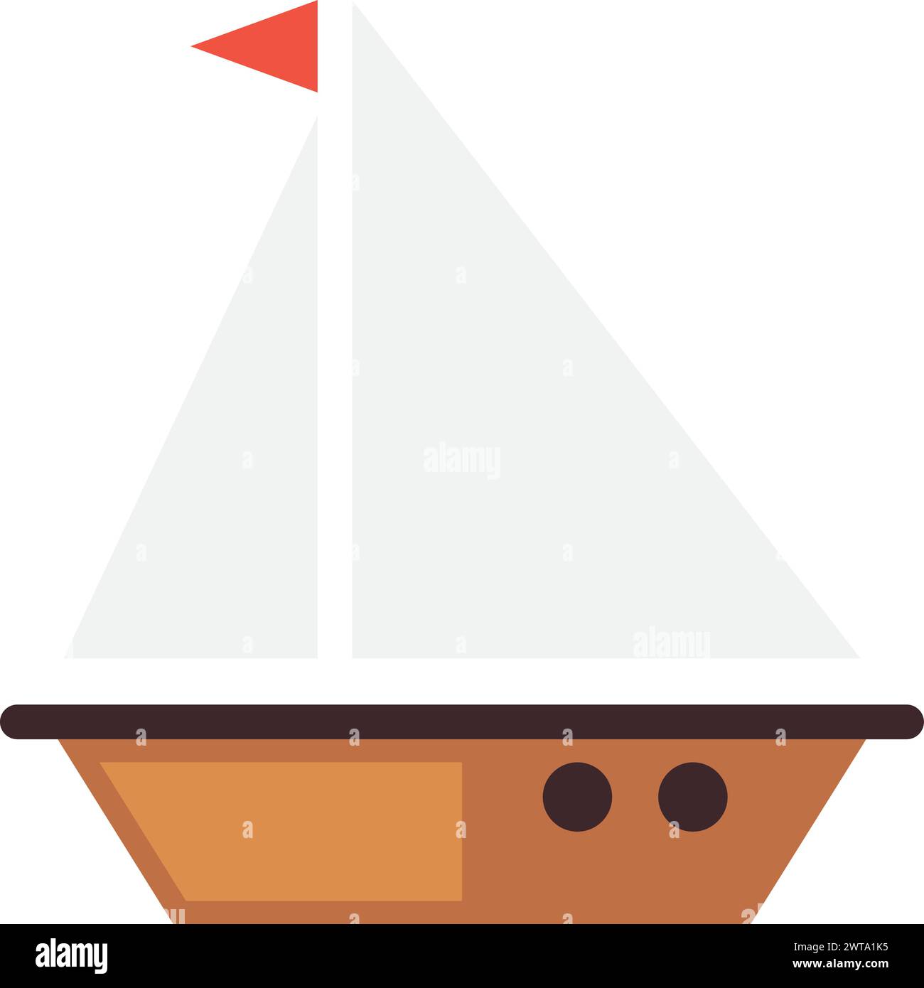 Sailing ship color icon. Marine travel symbol Stock Vector Image & Art ...