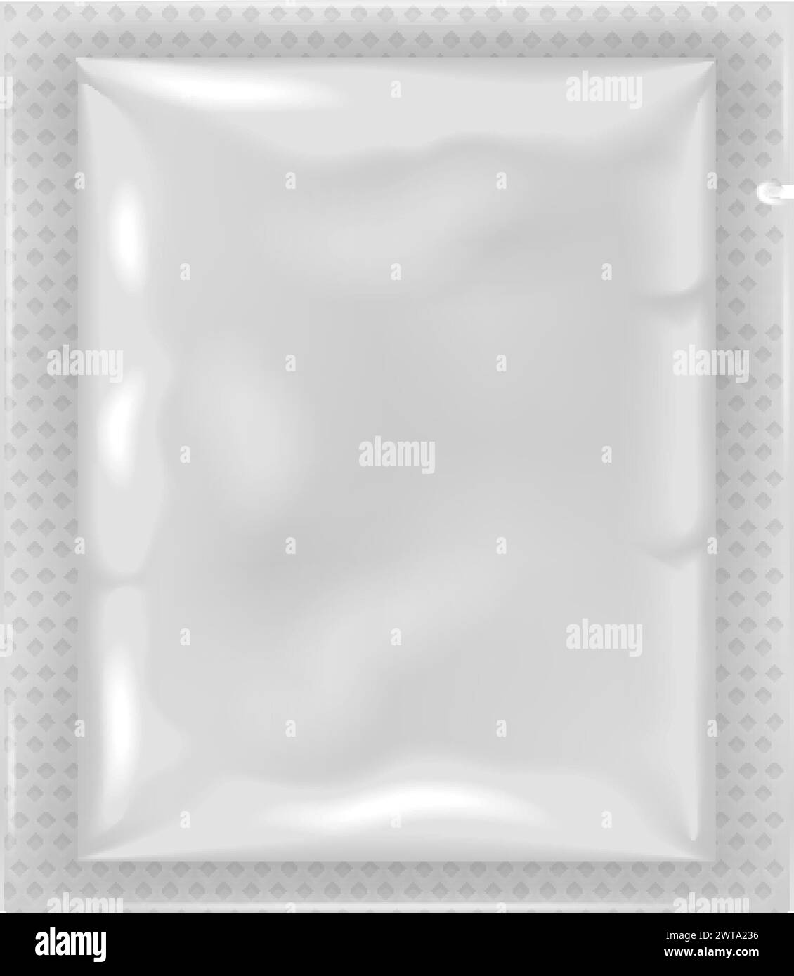 Realistic plastic package mockup. Glossy product wrap Stock Vector ...