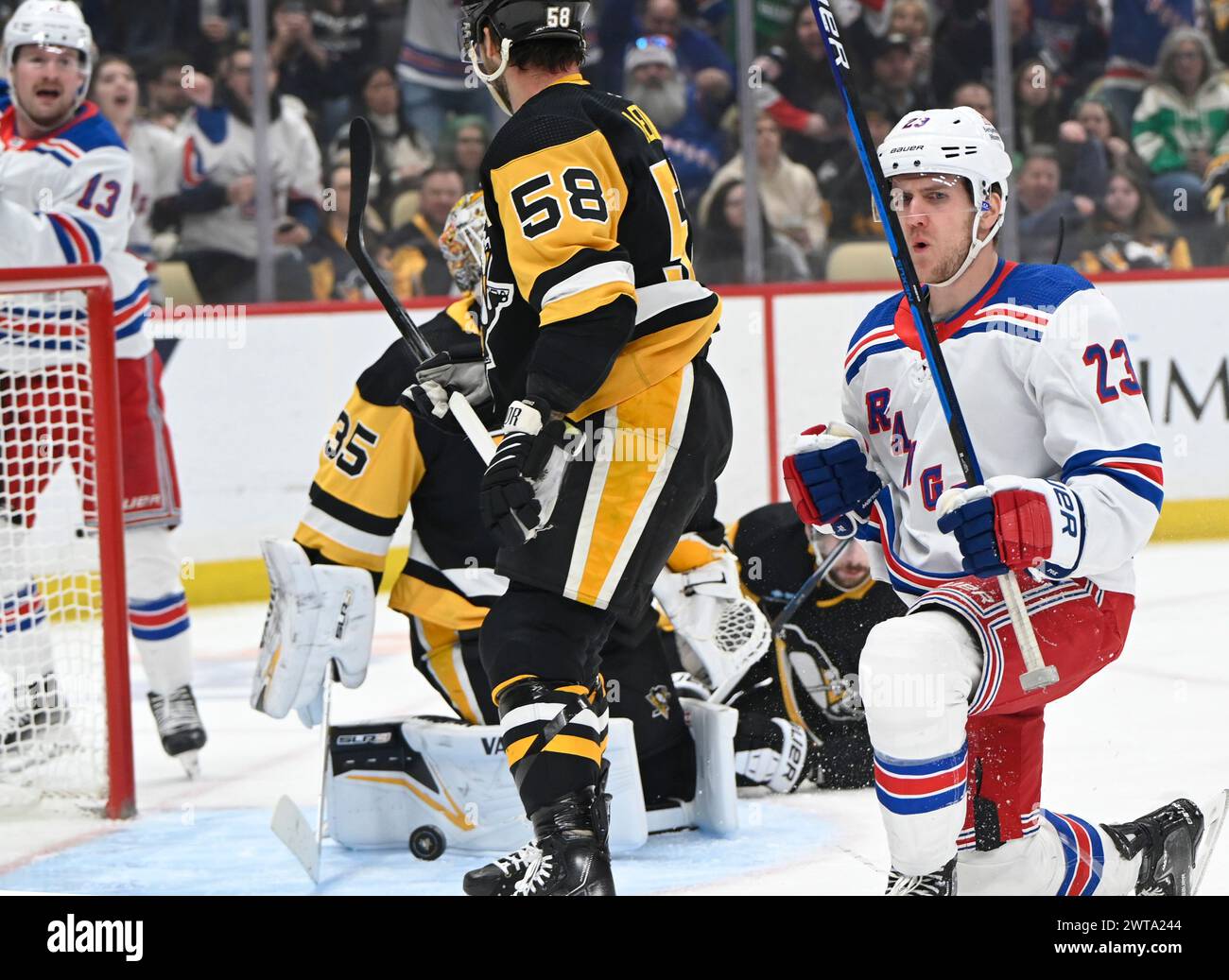 Pittsburgh, United States. 16th Mar, 2024. New York Rangers defenseman ...