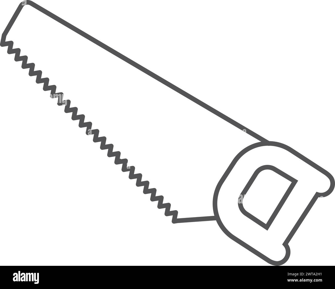 Hand saw icon. Wood cutting tool. Lumberjack symbol Stock Vector Image ...