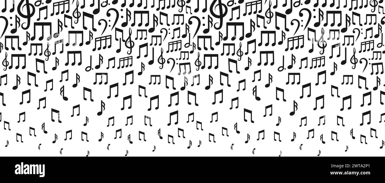 Falling music notes background. Decorative audio design Stock Vector ...