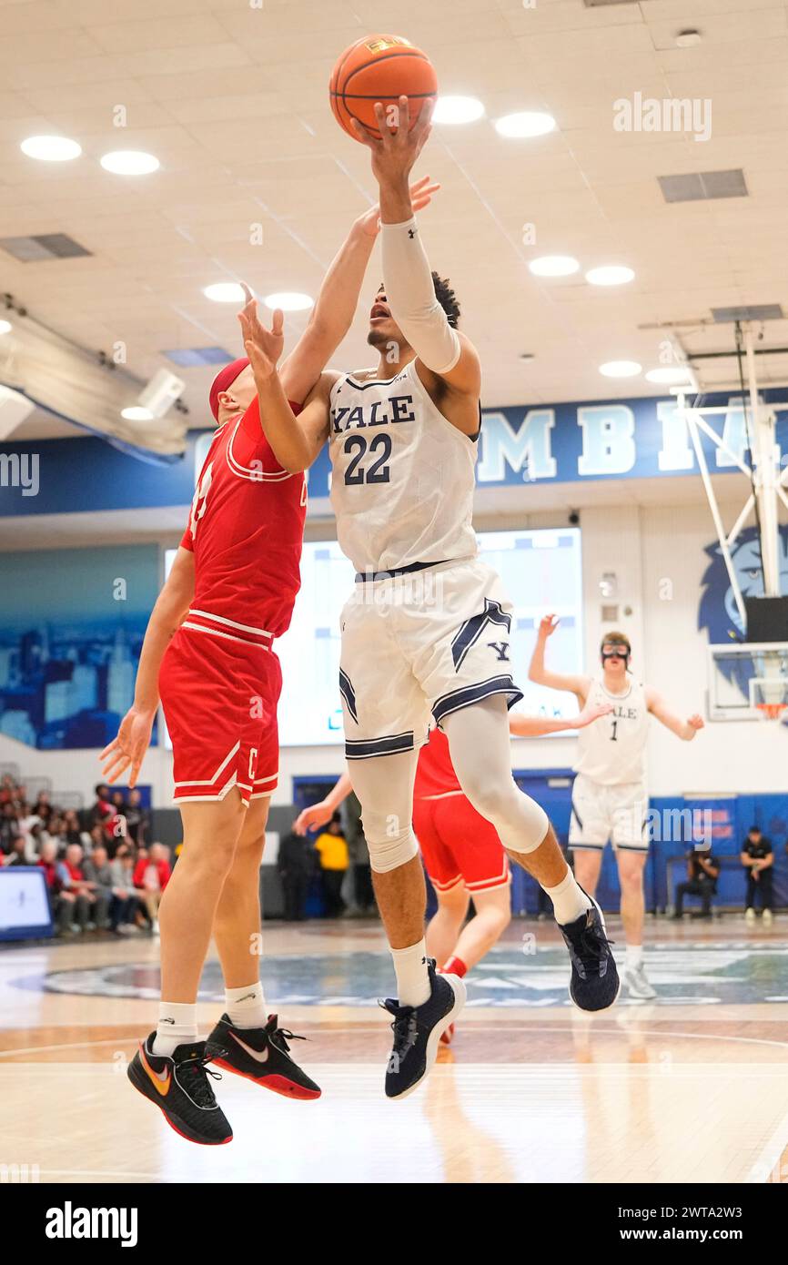 NEW YORK, NY - MARCH 16: Yale Bulldogs Forward Matt Knowling (22 ...