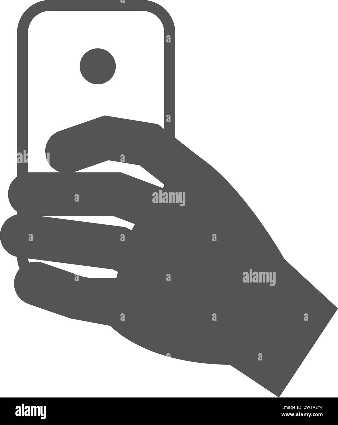 Photo in mobile phone icon Black and White Stock Photos & Images - Alamy