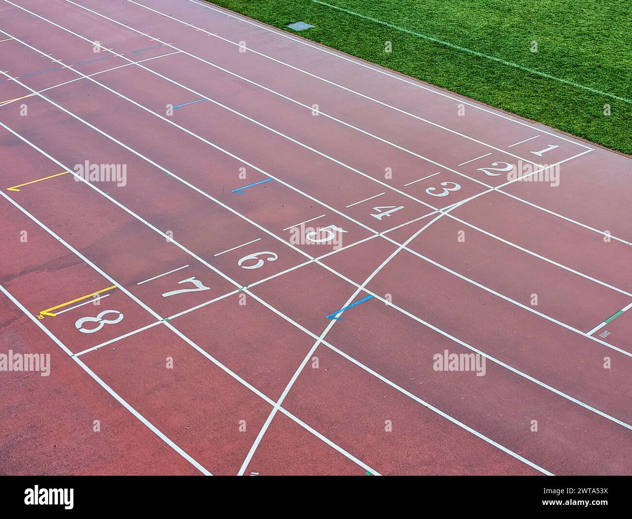 Athletics running track in London Stock Photo - Alamy