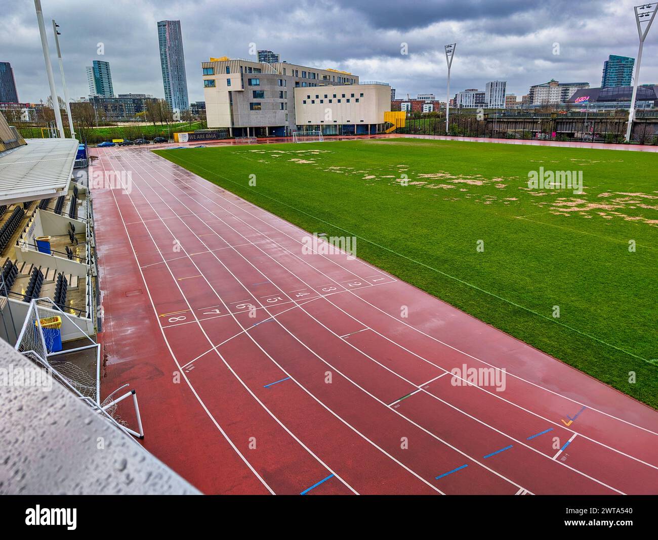 Athletics running track in London Stock Photo - Alamy