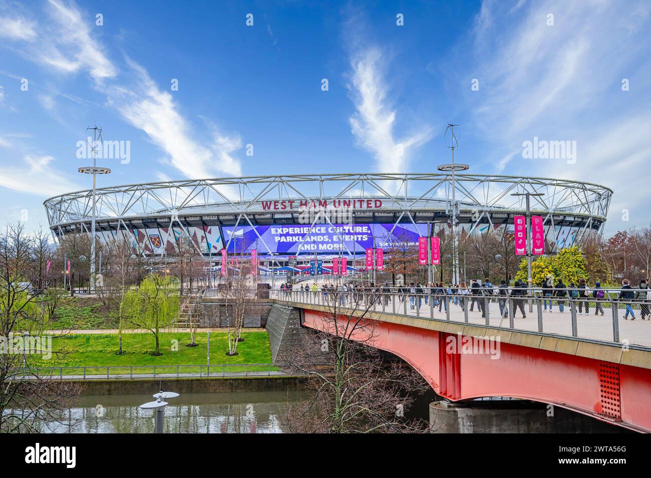 LONDON, UK -MARCH 12 2024: Olympic Stadium now West Ham United Football ...