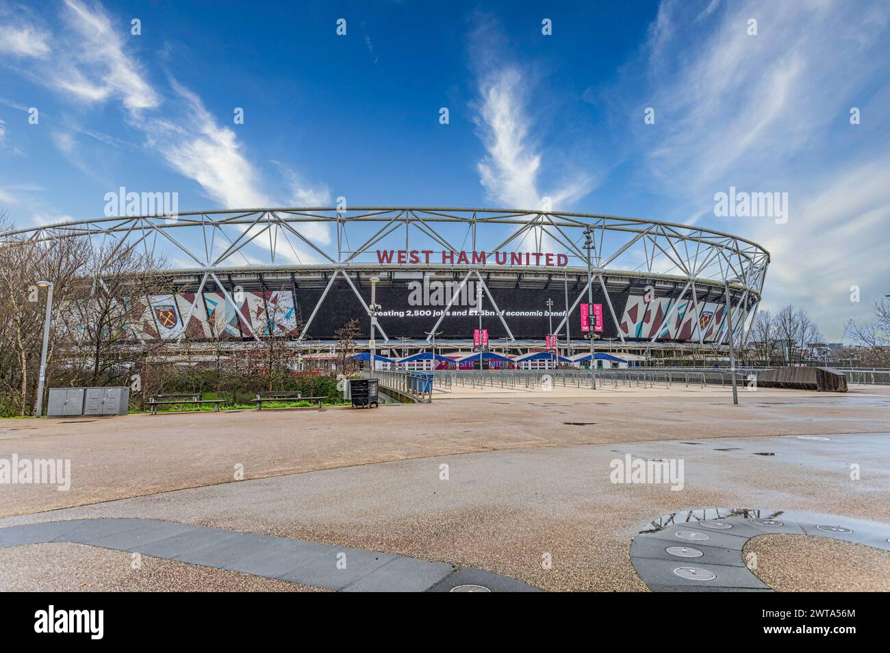 LONDON, UK -MARCH 12 2024: Olympic Stadium now West Ham United Football ...