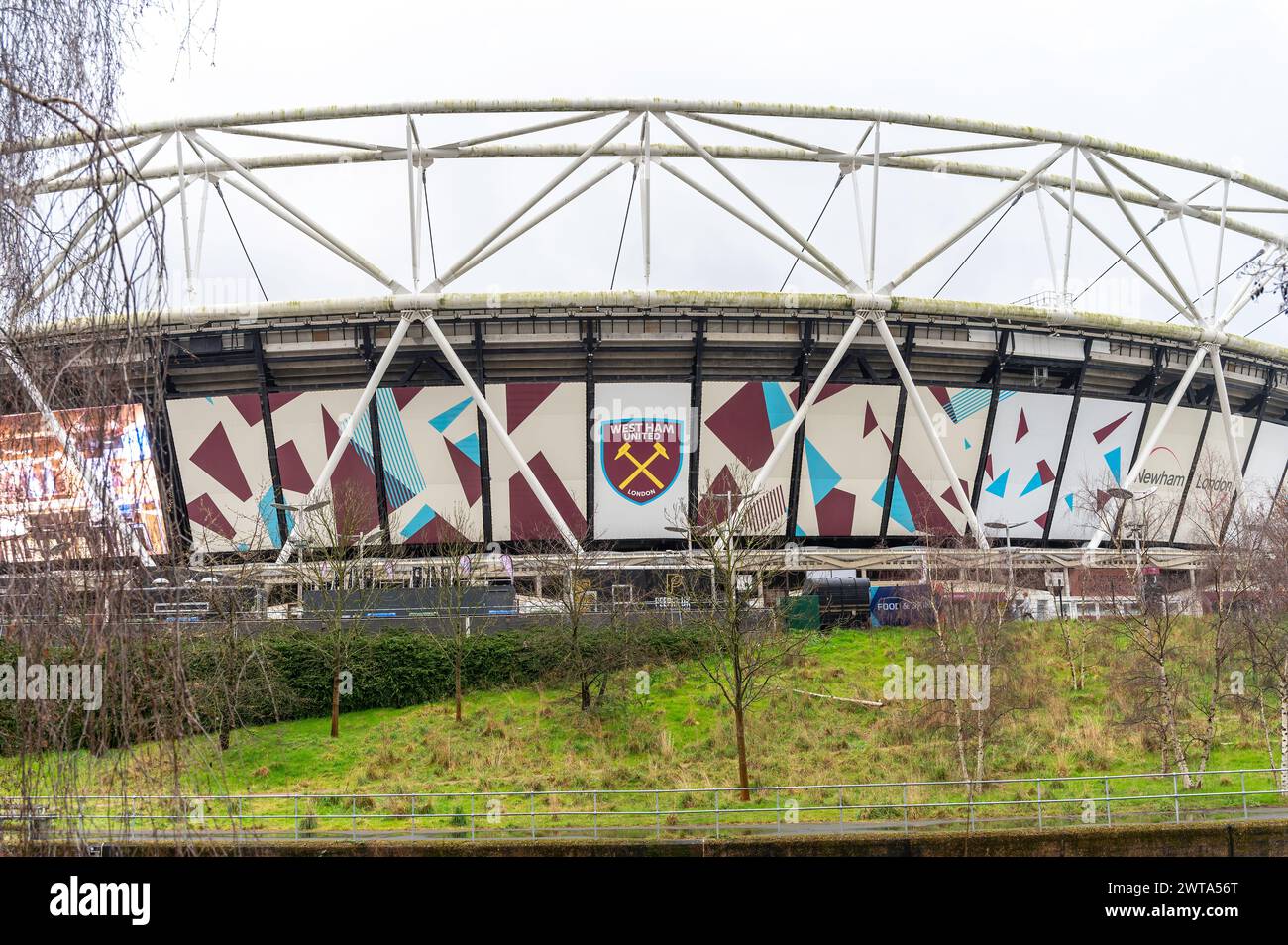 LONDON, UK -MARCH 12 2024: Olympic Stadium now West Ham United Football ...