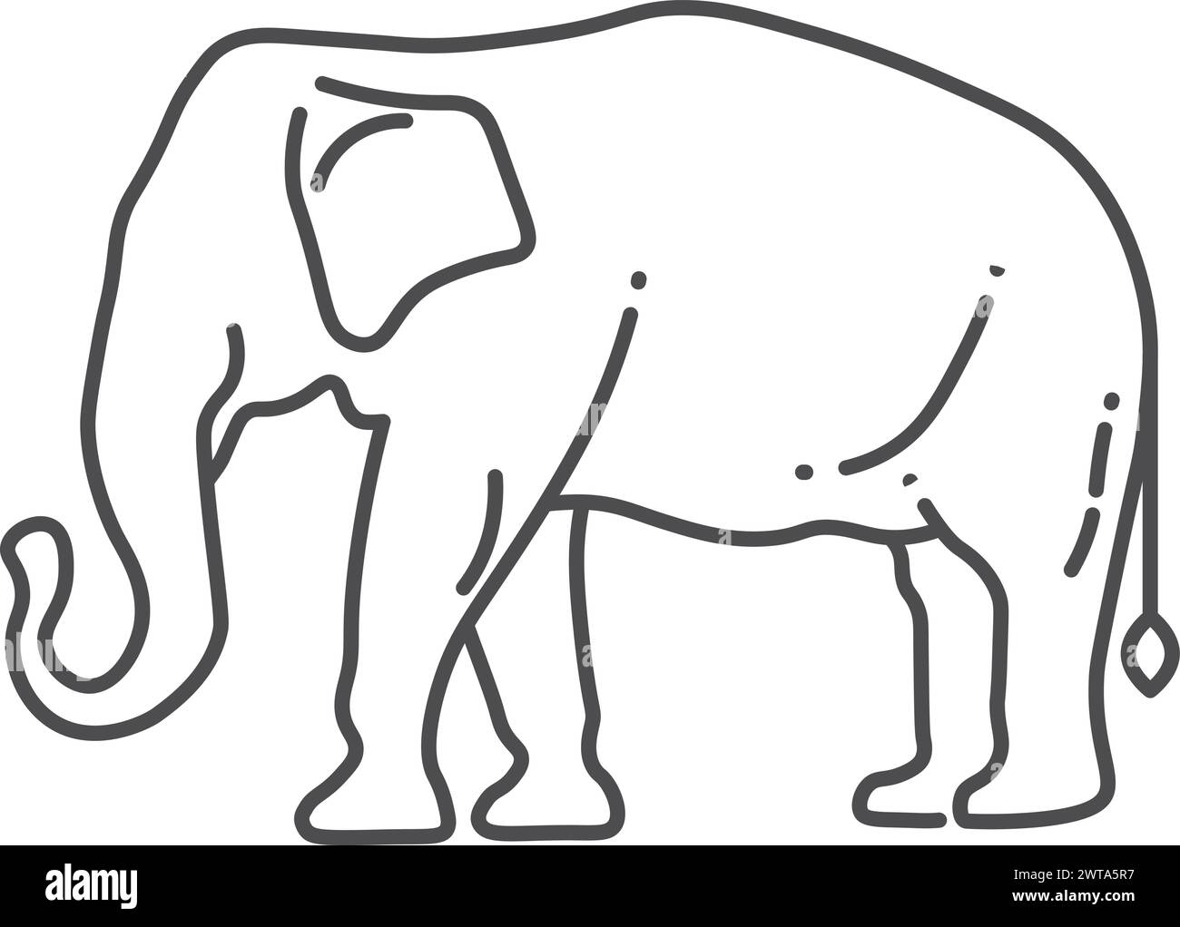 Elephant line icon. Wild fauna symbol. Exotic animal Stock Vector Image ...