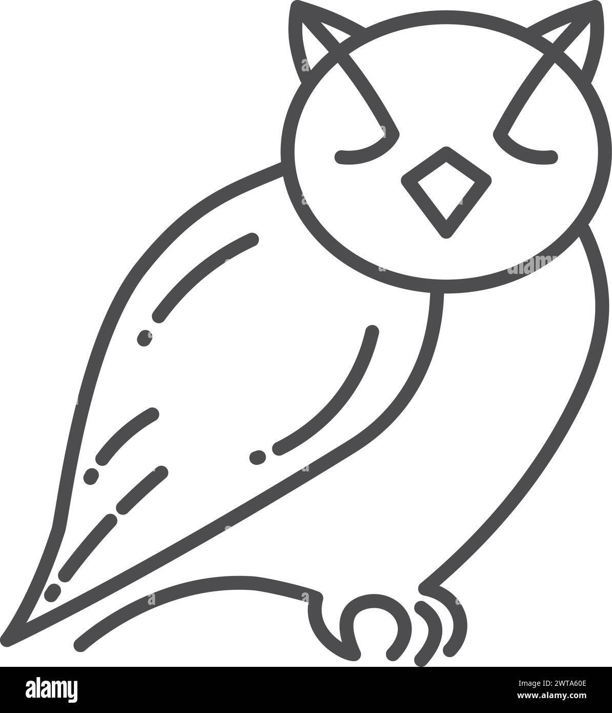 Owl line icon. Woodland night bird animal Stock Vector Image & Art - Alamy