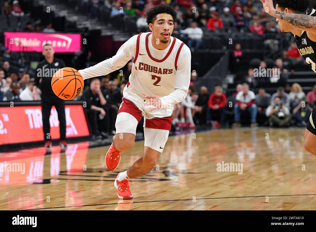LAS VEGAS, NV - MARCH 15: Washington State Cougars guard Myles Rice (2 ...