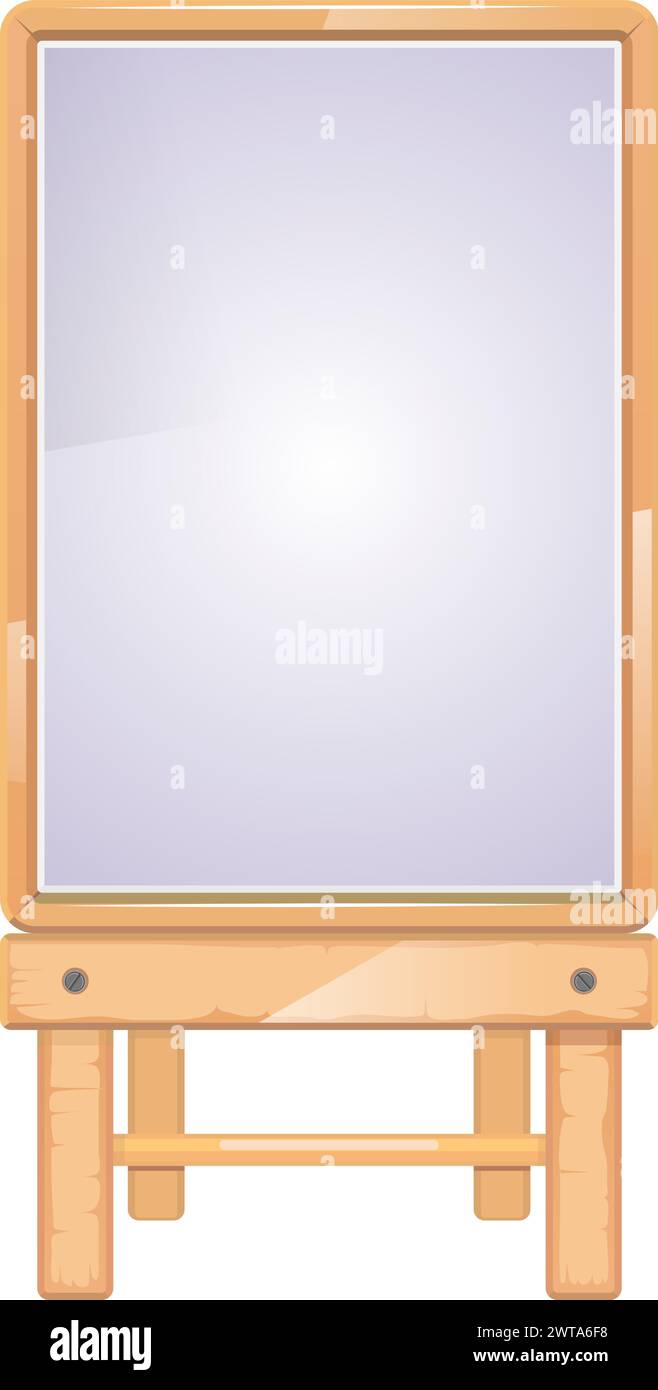 White flipchart board. Empty vertical menu board Stock Vector Image ...