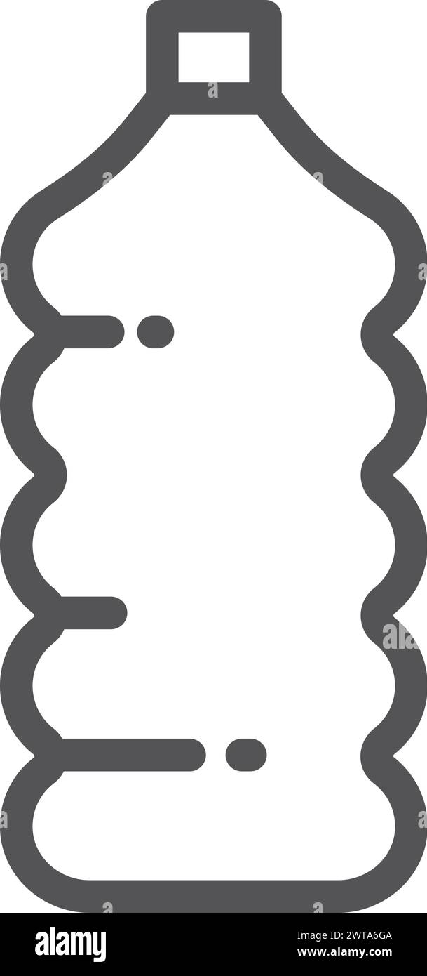 Plastic bottle liquid container black line icon Stock Vector Image ...