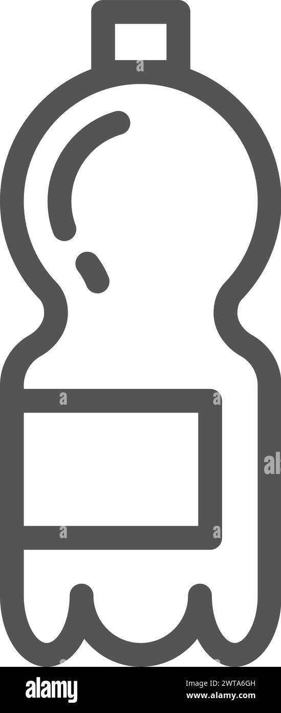 Drink icon. Plastic bottle symbol. Linear container Stock Vector Image ...