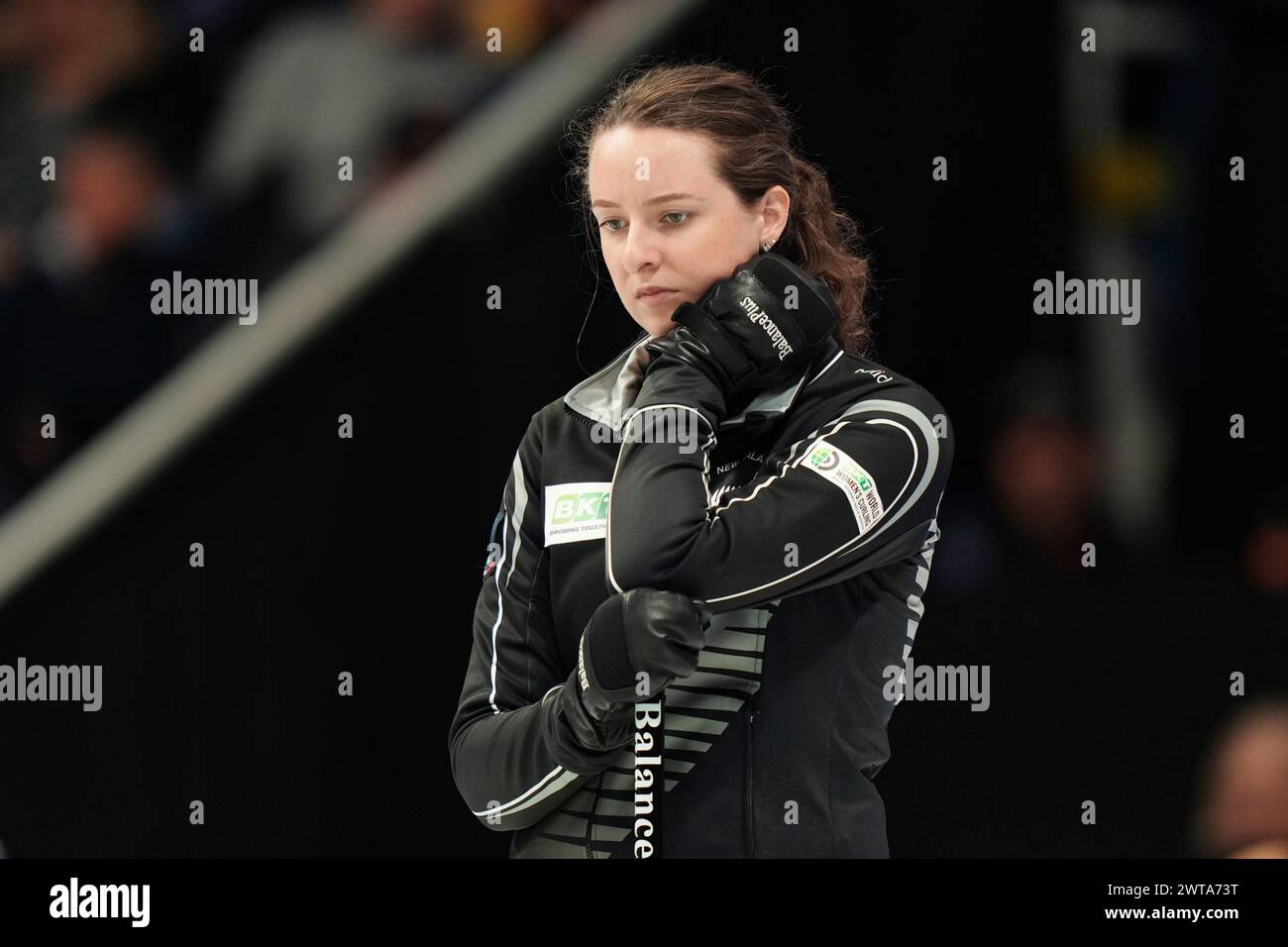 New Zealand skip Jessica Smith reacts while playing against Japan at ...