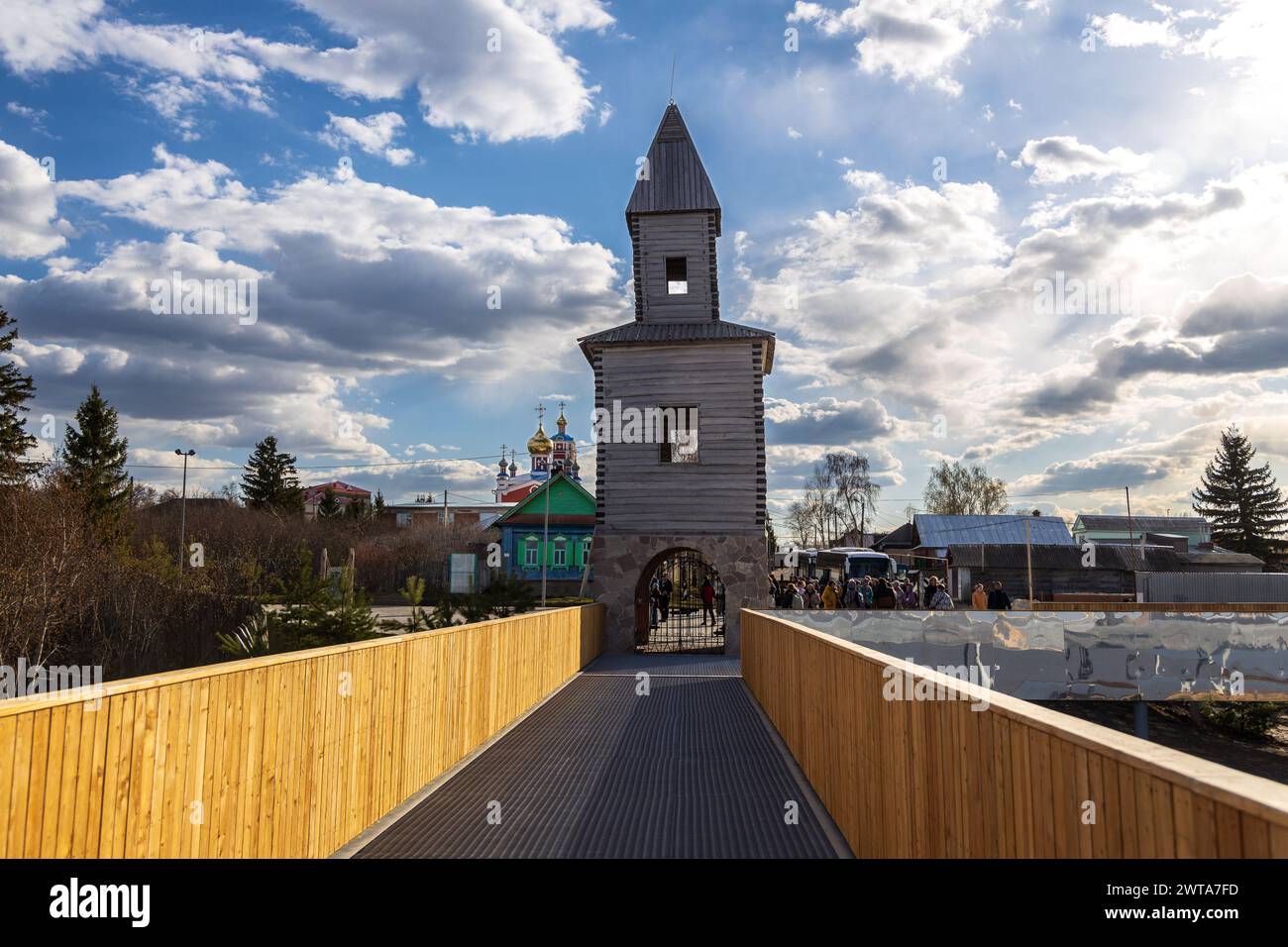 Tetyushi, Tatarstan, Russia - May 2, 2022: Four-deck cruise ship berth ...