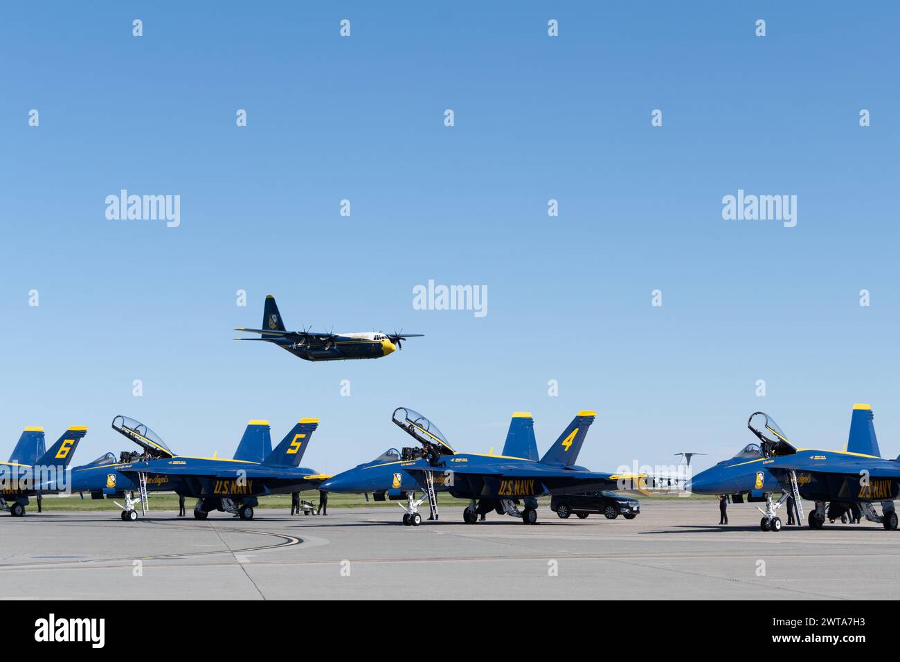 U.S. Navy C-130J Hercules “Fat Albert” flies during the Travis Air ...