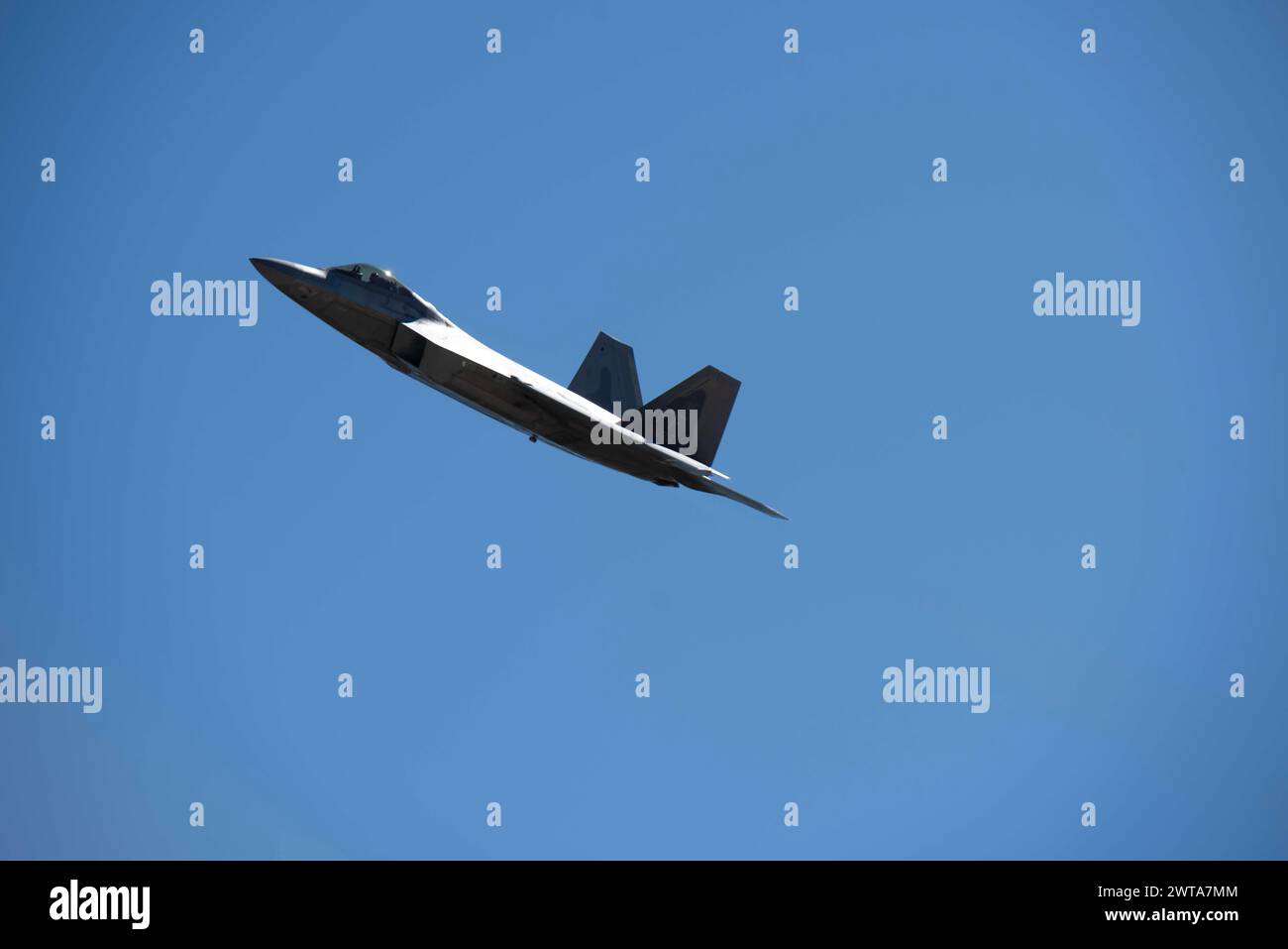 A U.S. Air Force F-22 Raptor flies during Travis Air Force Base’s Wings ...