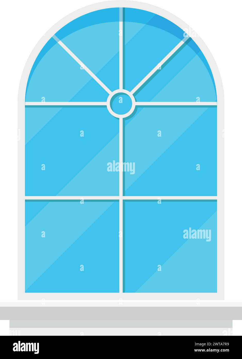 Window glass pane. House building interior element Stock Vector Image ...