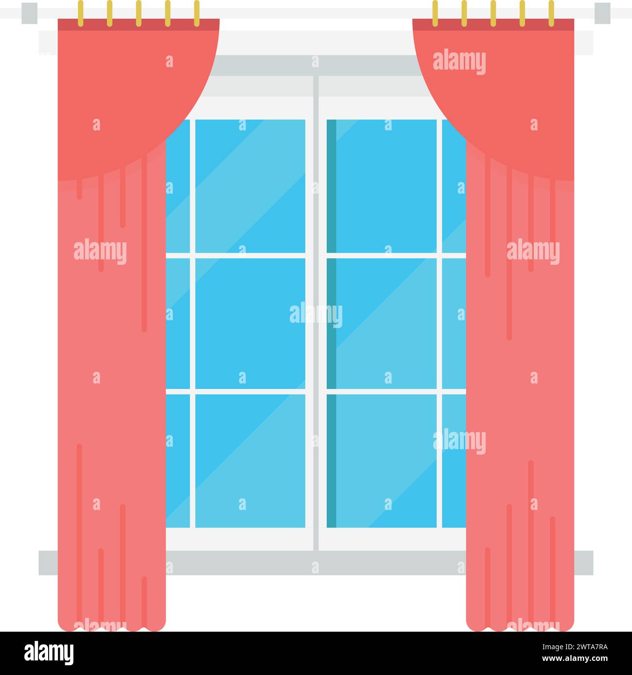 Pink wall window Stock Vector Images - Alamy