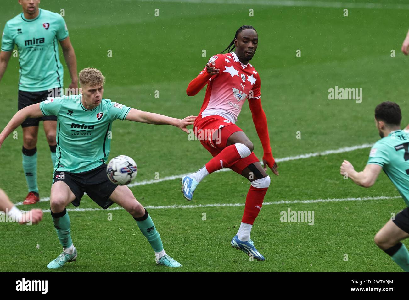 Devante Cole of Barnsley in action during the Sky Bet League 1 match ...