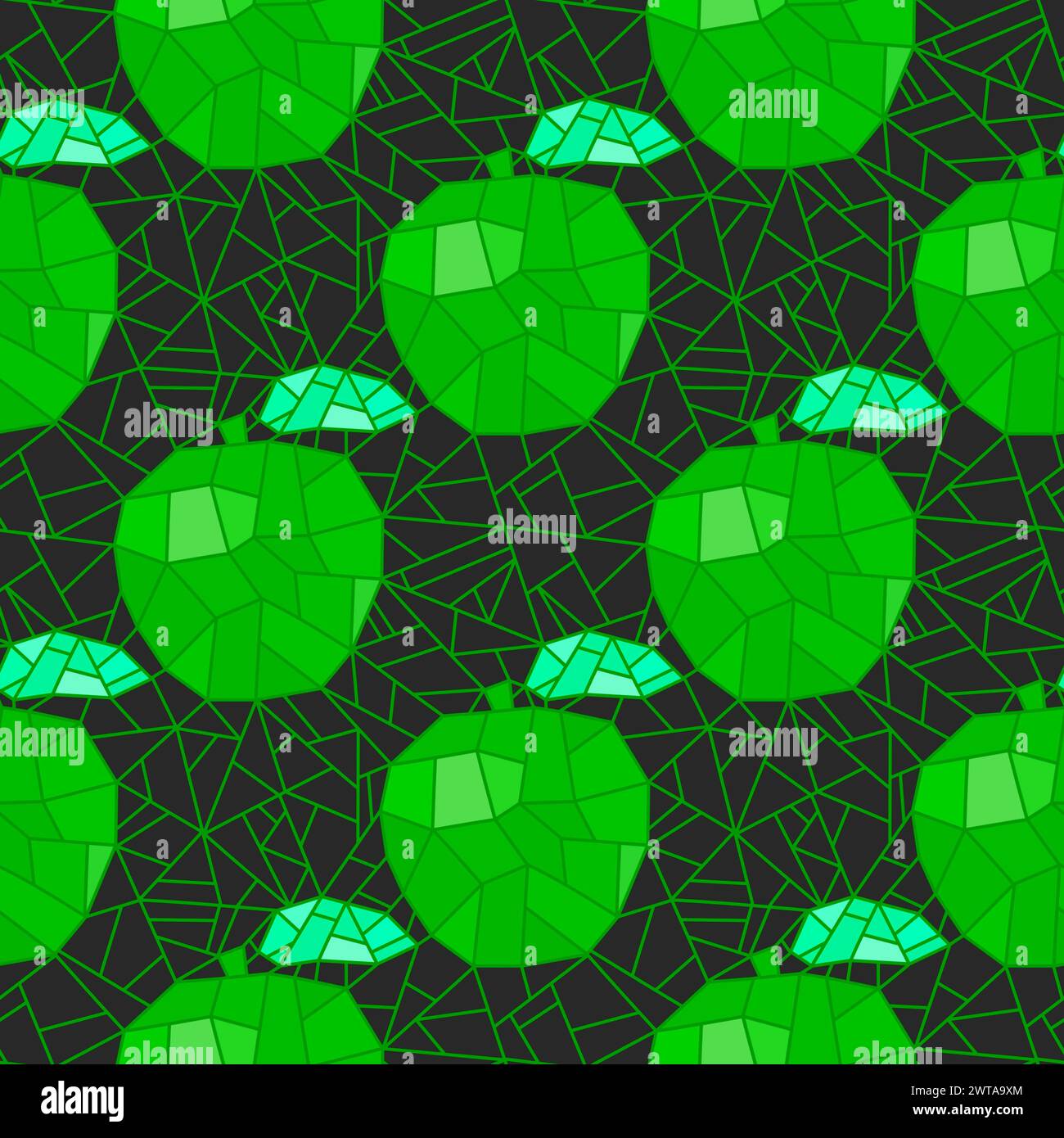 Cartoon polygonal fruit seamless apples geometric pattern for fabrics ...