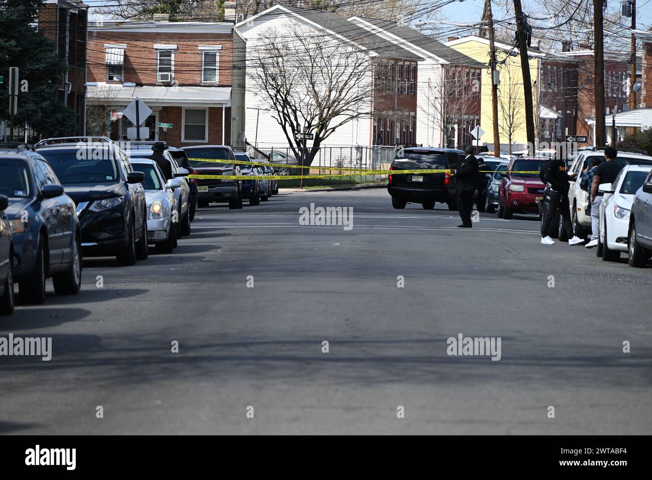 Authorities block off several streets and cordon off the area as ...