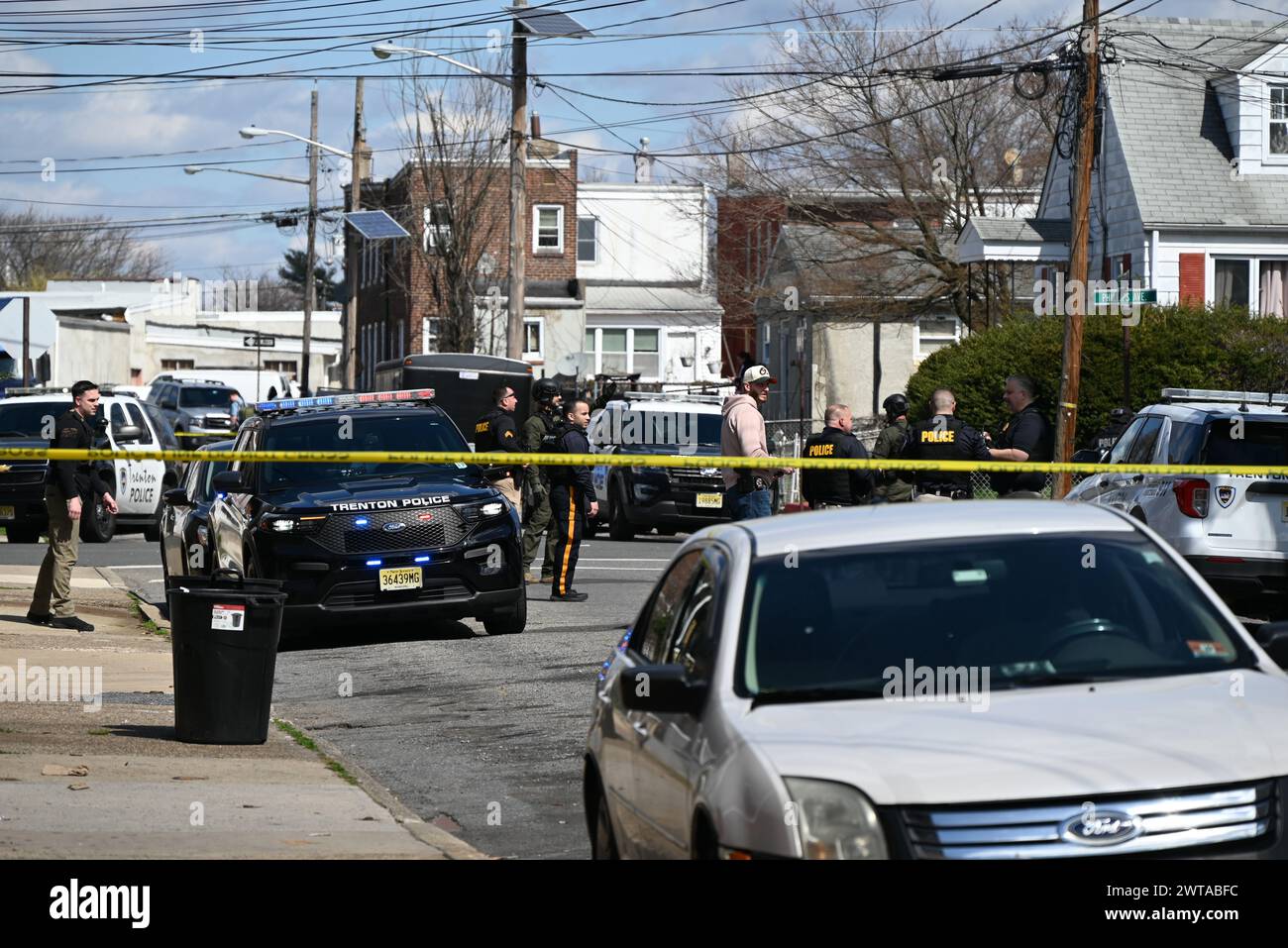 Authorities block off several streets and cordon off the area as ...