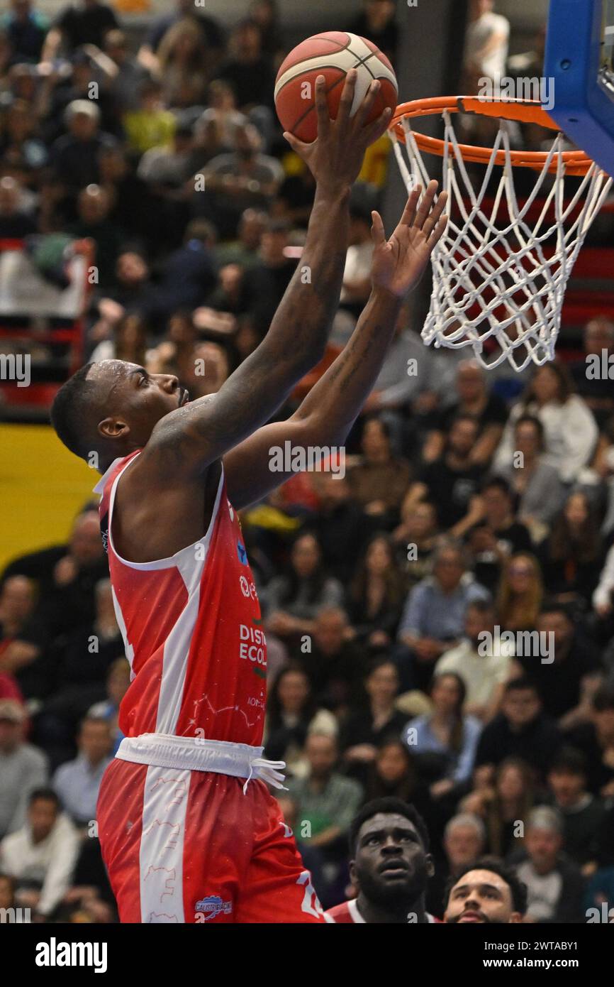 Naples, Italy. 16th Mar, 2024. Jordon Varnado of Estra Pistoia during ...
