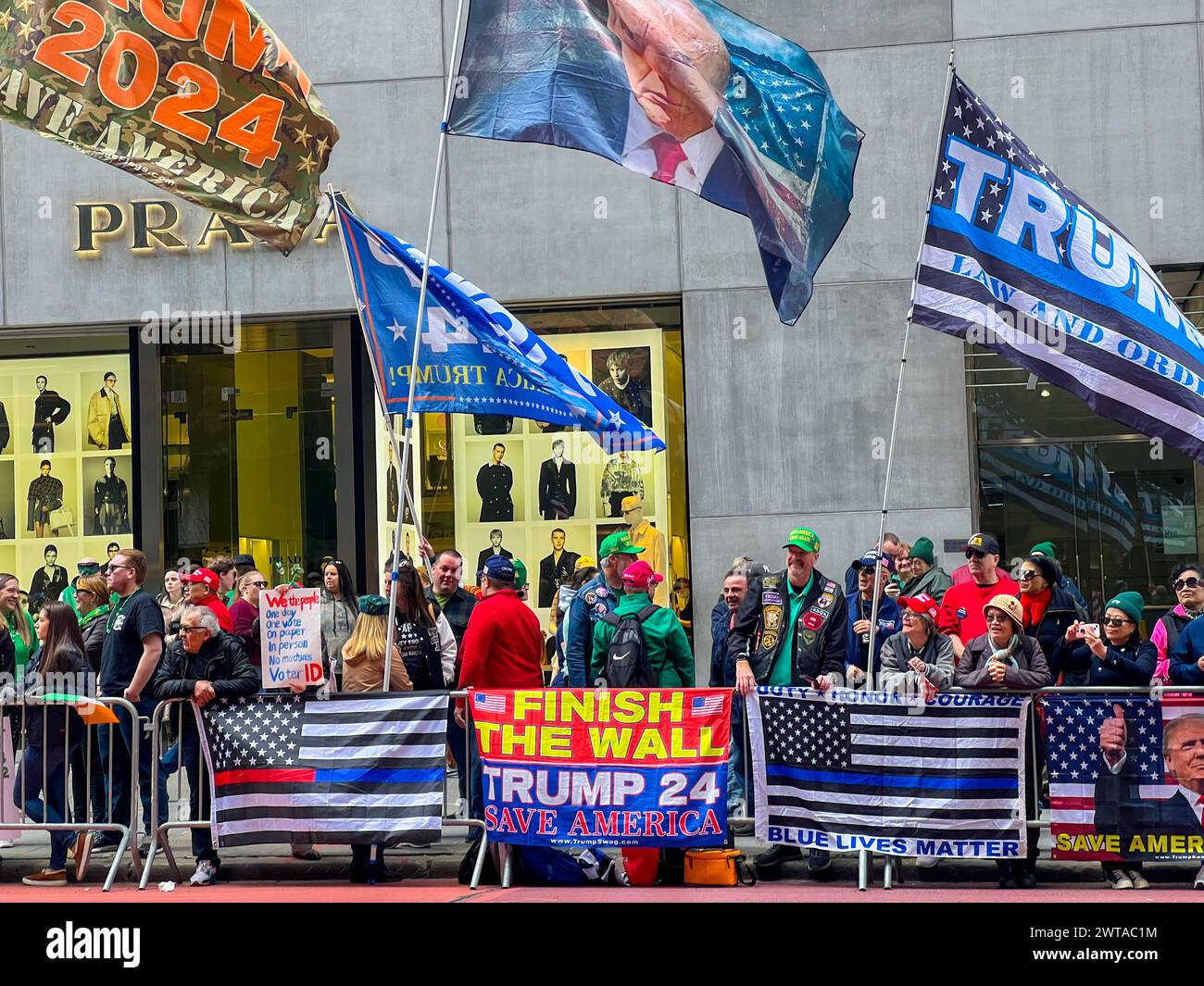 Dozens of Trump supporters showed up to the annual St. Patrick’s Day ...