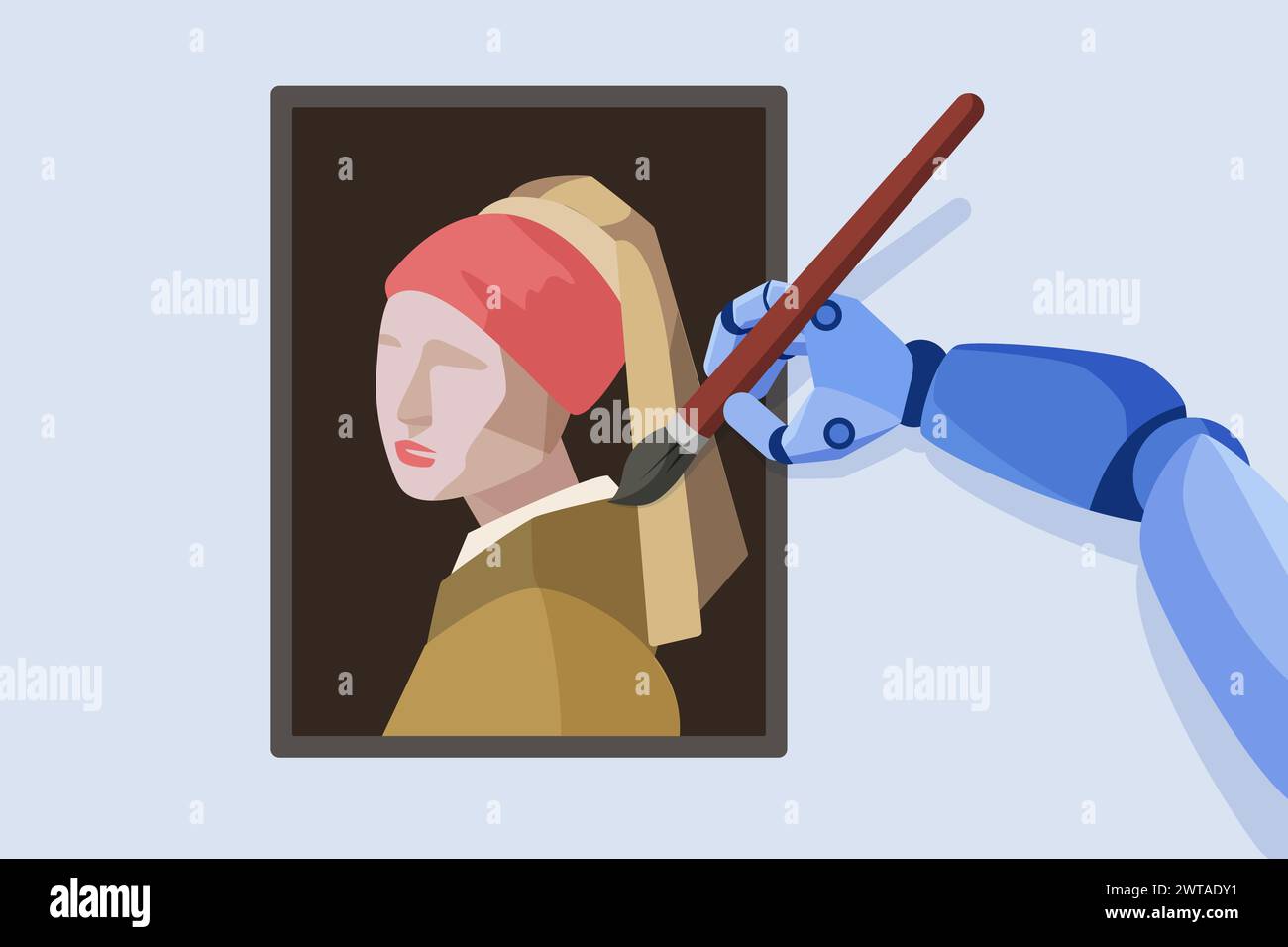 AI content generation using AI, digital art project of artificial ...