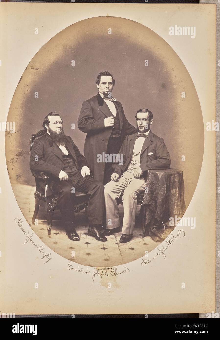 Group portrait of three men, New York. Charles DeForest Fredricks ...