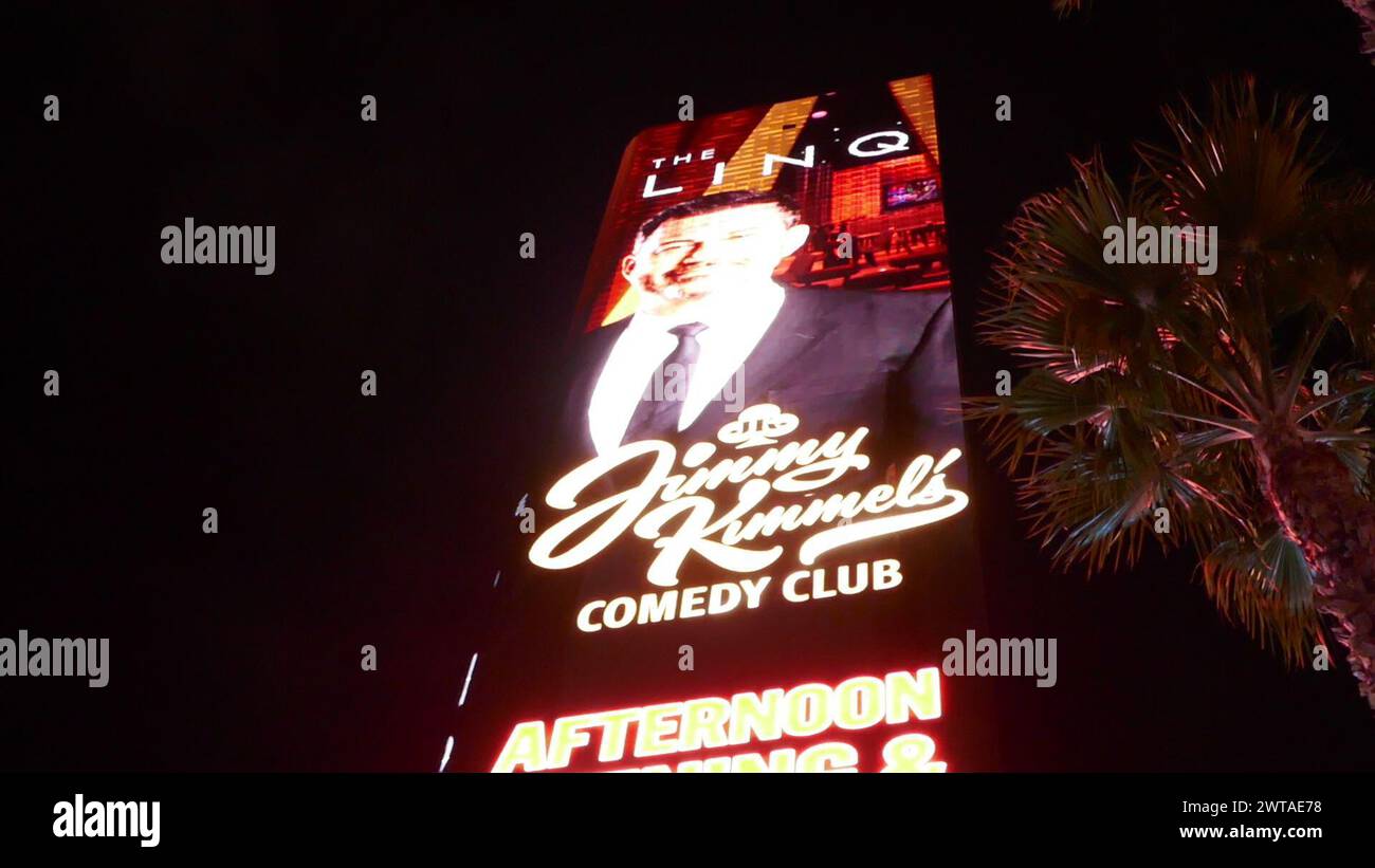 Las Vegas, Nevada, USA 7th March 2024 Jimmy Kimmel Comedy Club Marquee ...