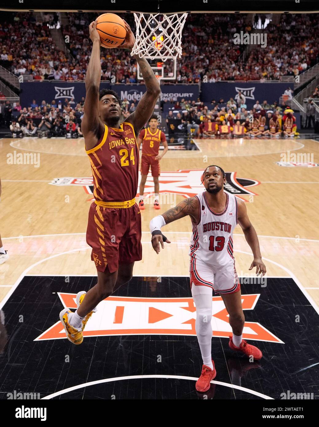Iowa State forward Hason Ward (24) gets past Houston forward J'Wan ...