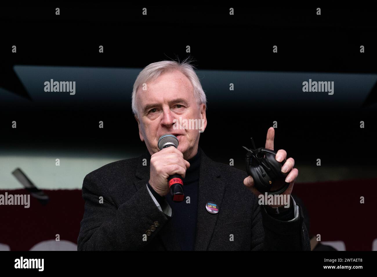 London, UK. 16 March, 2024. John McDonnell, Labour MP for Hayes and ...