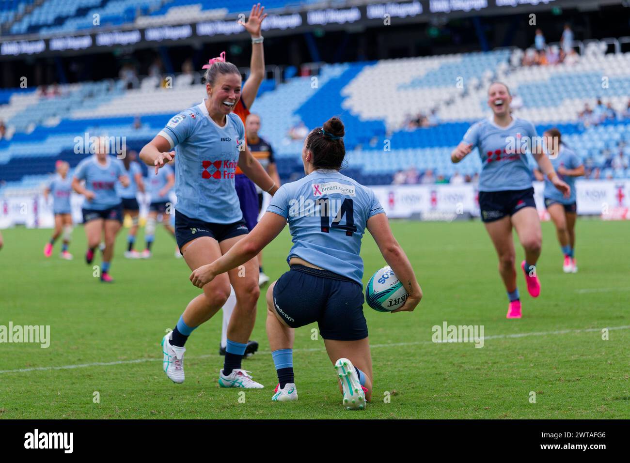 Sydney, Australia. 16th Mar, 2024. Maya Stewart of the Waratahs ...