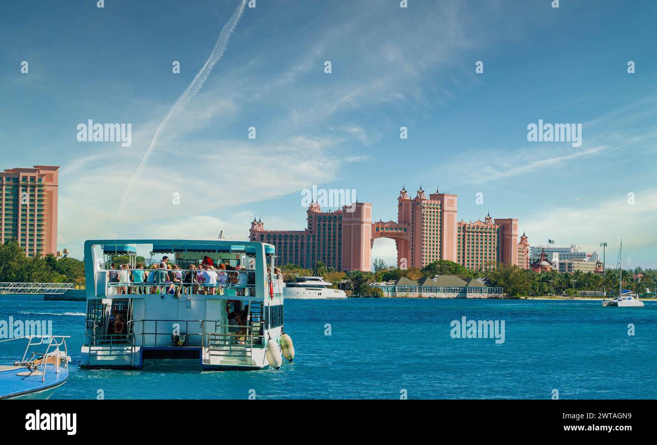 NASSAU, BAHAMAS - January 31, 2024: With a population of 260,000 ...