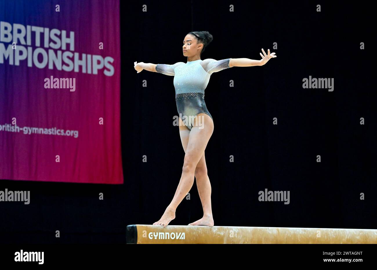 Liverpool, England, UK. 16th Mar, 2024. Ondine ACHAMPONG on the Beam ...