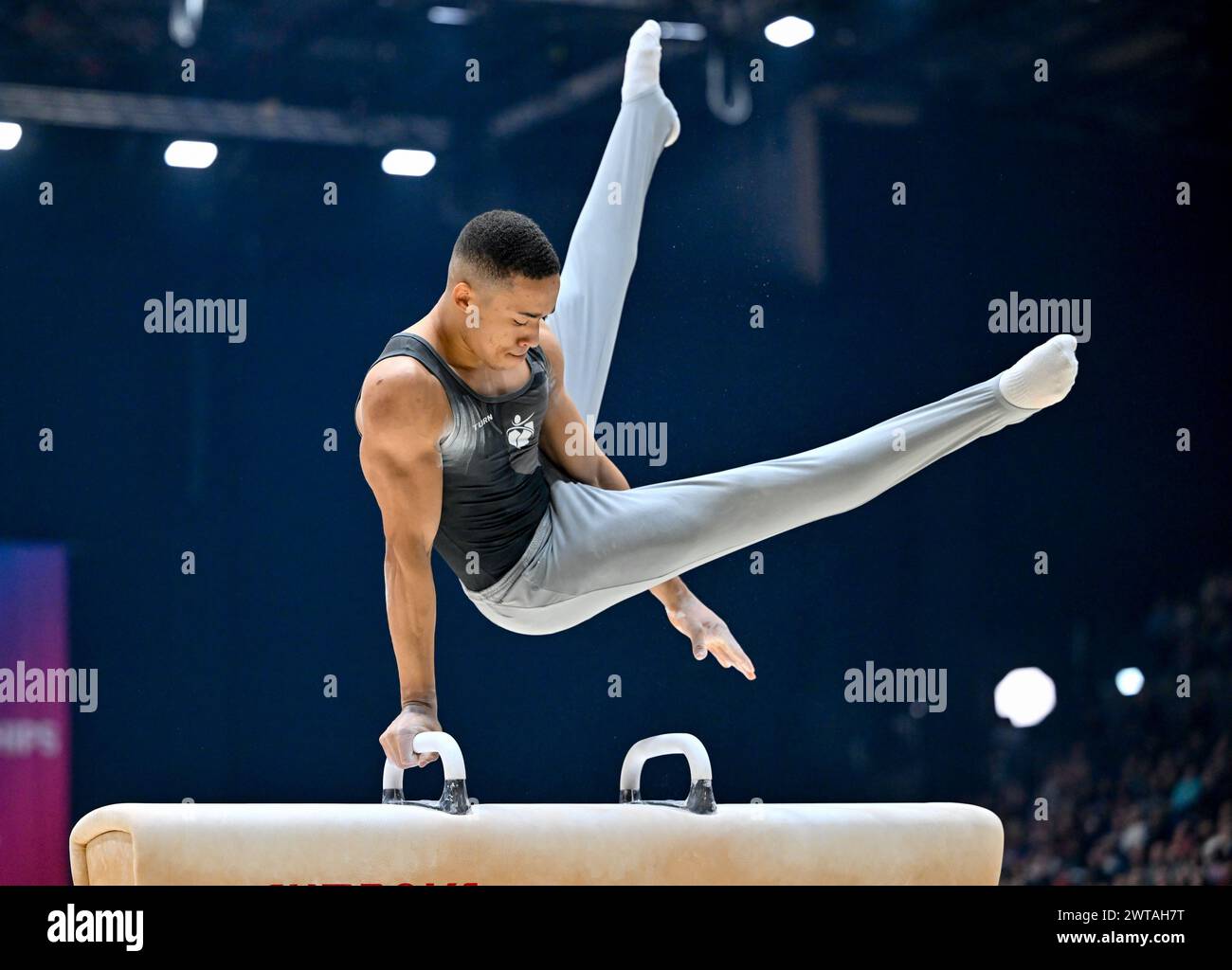 Liverpool, England, UK. 16th Mar, 2024. Joe FRASER on the Pommel Horse ...