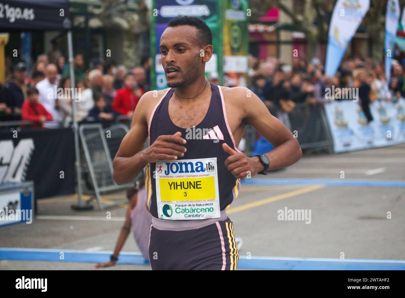Laredo, Spain. 16th Mar, 2024. Laredo, Spain, March 16, 2024: Athlete ...