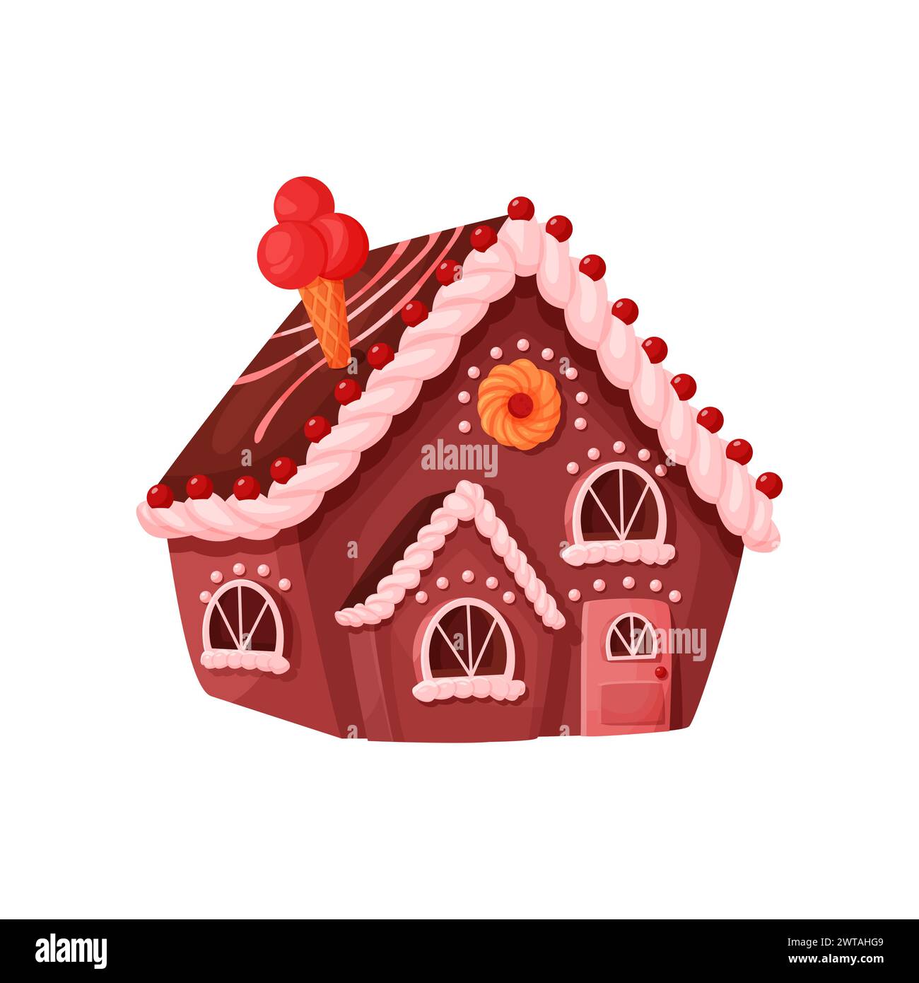 Candy sweet house. Gingerbread house, pastry product, creative dessert ...