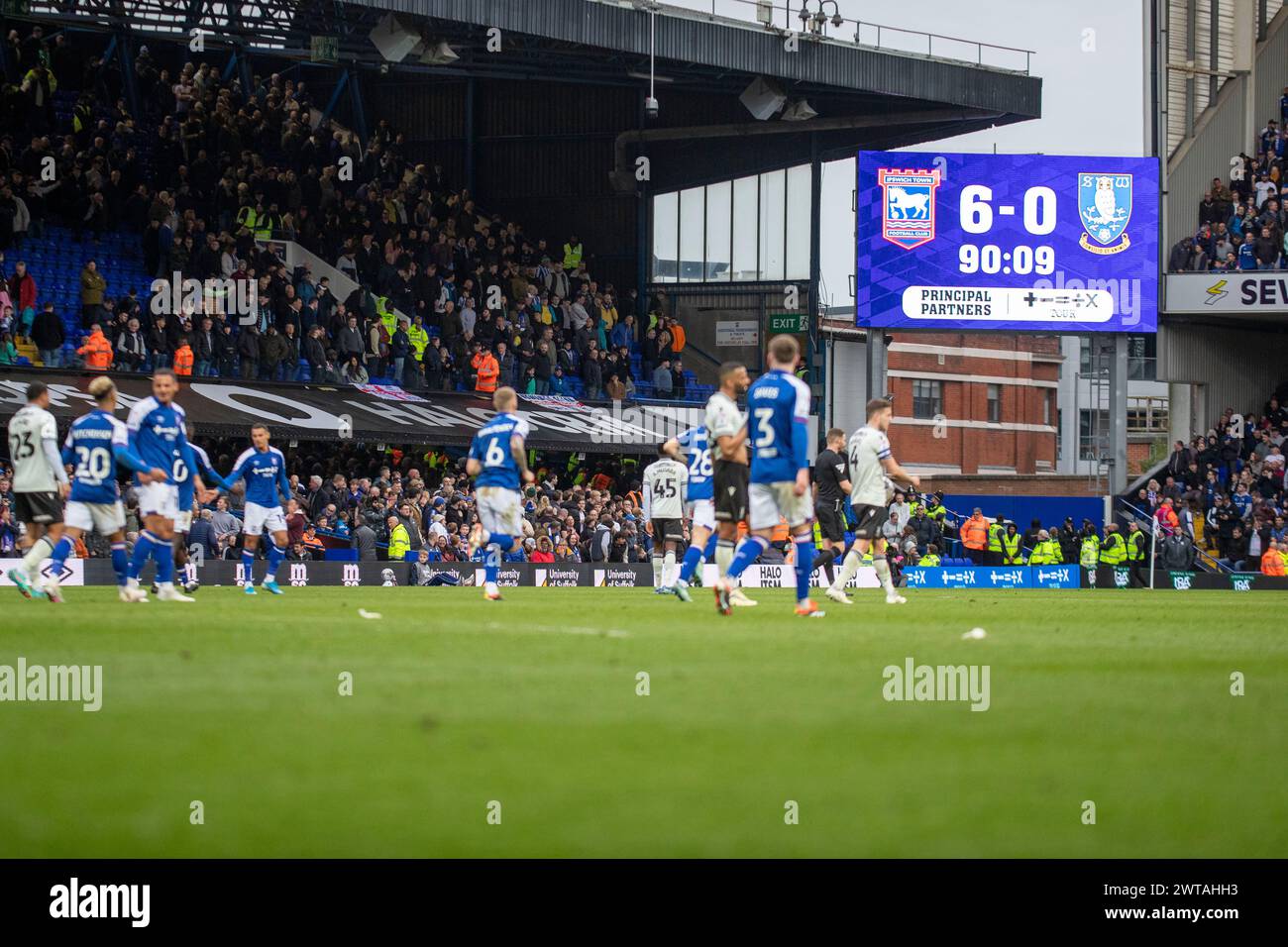 A general view of Ipswich Town FC stadium in their 6-0 lead during the ...