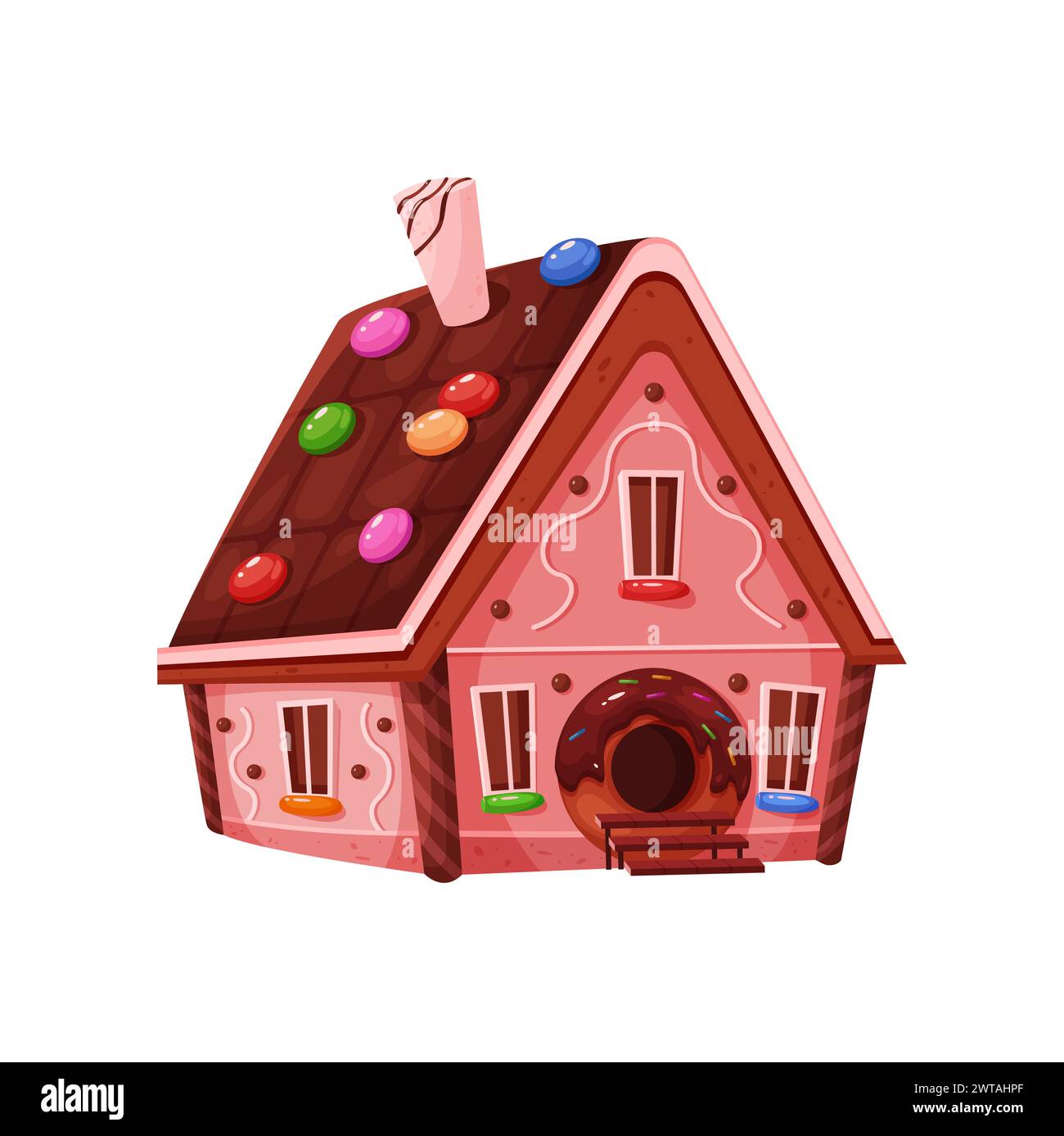 Fairy candy home. Gingerbread house, pastry product, creative dessert ...