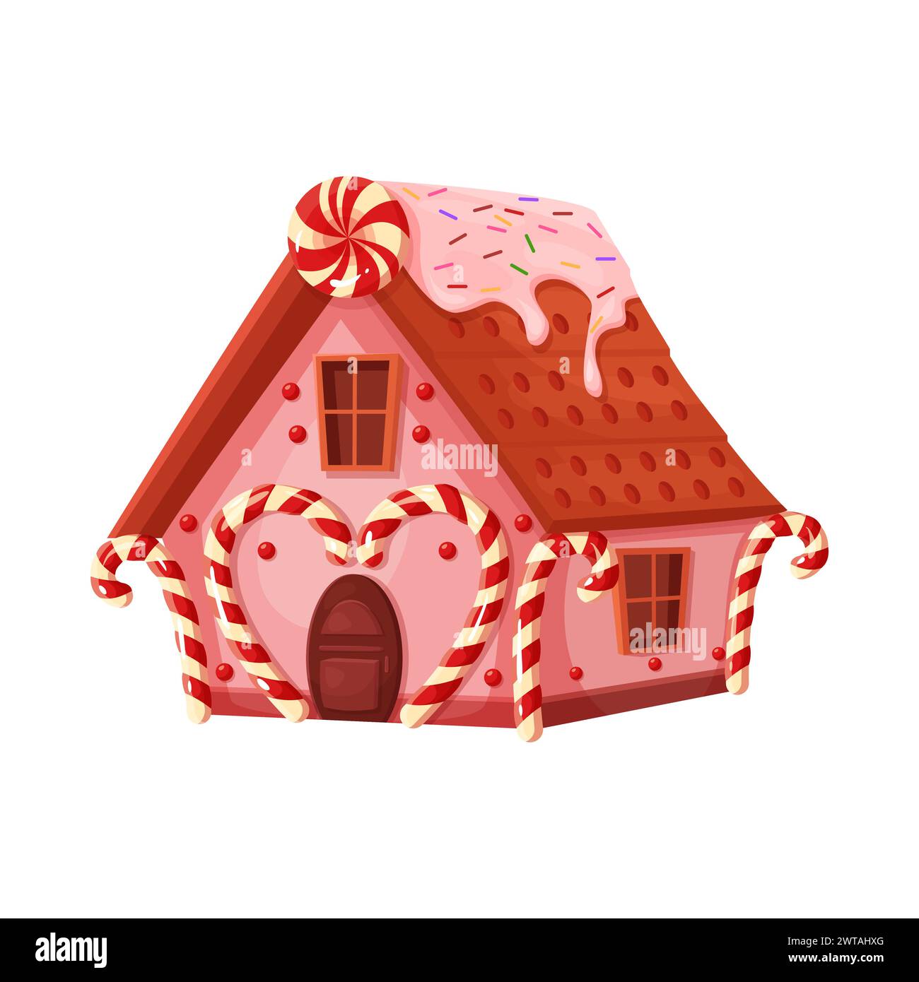 Christmas candy home. Gingerbread house, pastry product, creative ...
