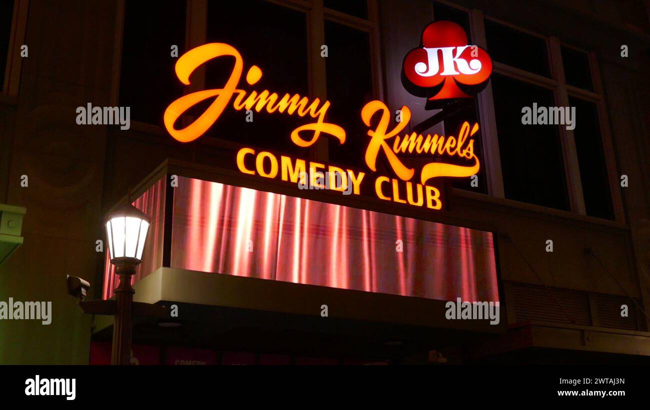 Las Vegas, Nevada, USA 7th March 2024 Jimmy Kimmel Comedy Club Marquee ...