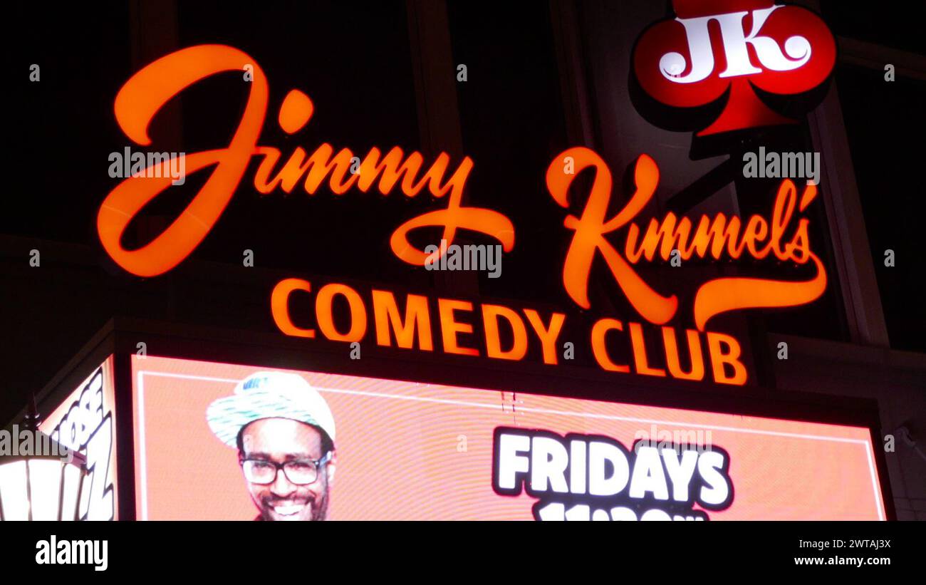 Las Vegas, Nevada, USA 7th March 2024 Jimmy Kimmel Comedy Club Marquee ...