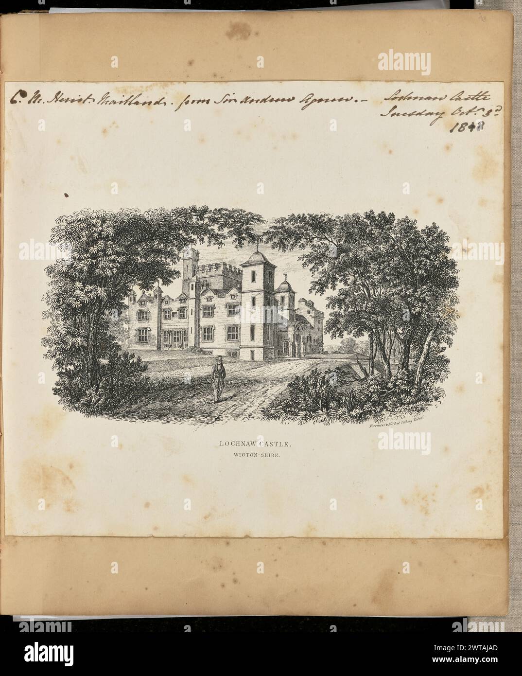 Lochnaw Castle. Unknown, lithographer Forrester & Nichol, printer ...