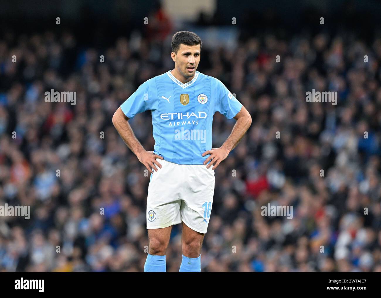 Rodri of Manchester City, during the Emirates FA Cup Quarter- Final ...